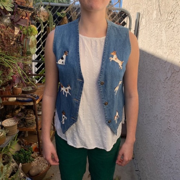 sun belt | Jackets & Coats | Vintage Sun Belt Denim Vest Hand Painted ...